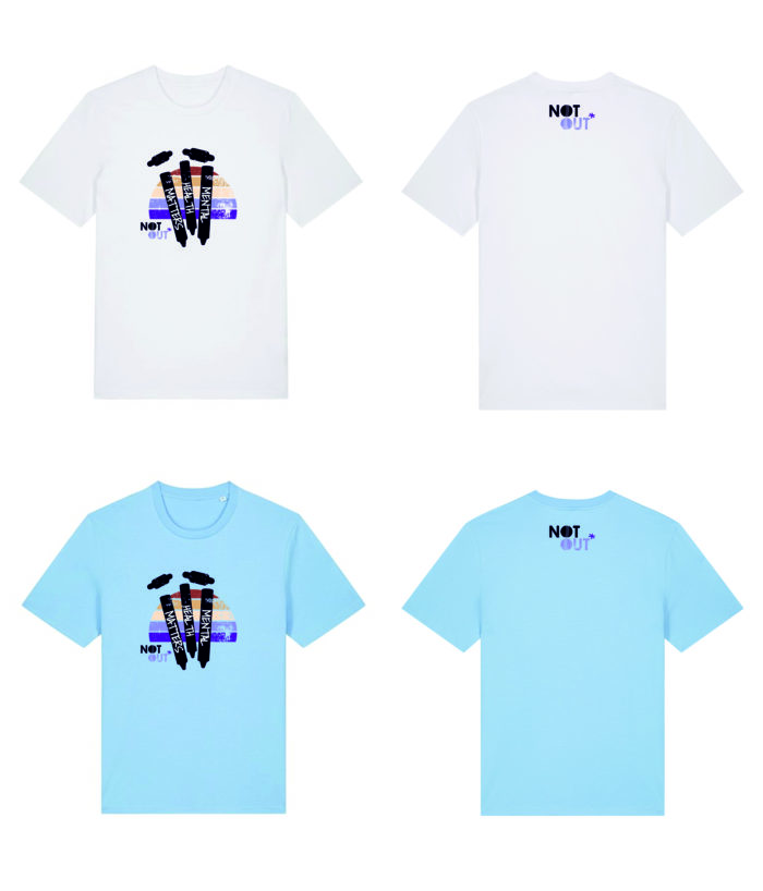 NOT OUT DISTRESSED WICKETS TEE - Ambition Sport